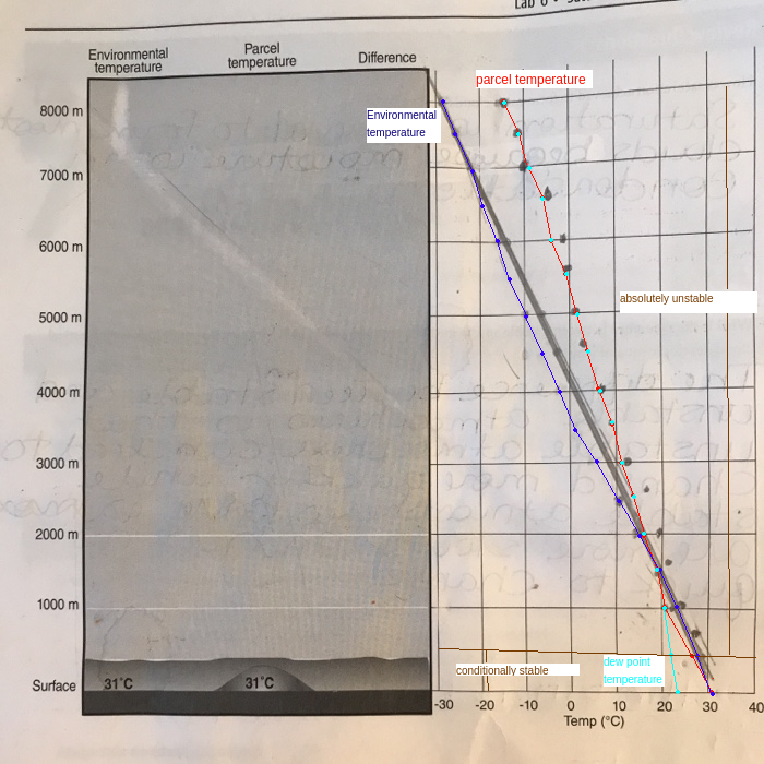 Solved Environmental temperature Parcel temperature | Chegg.com