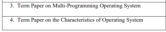 Solved 3. Term Paper on Multi-Programming Operating System | Chegg.com