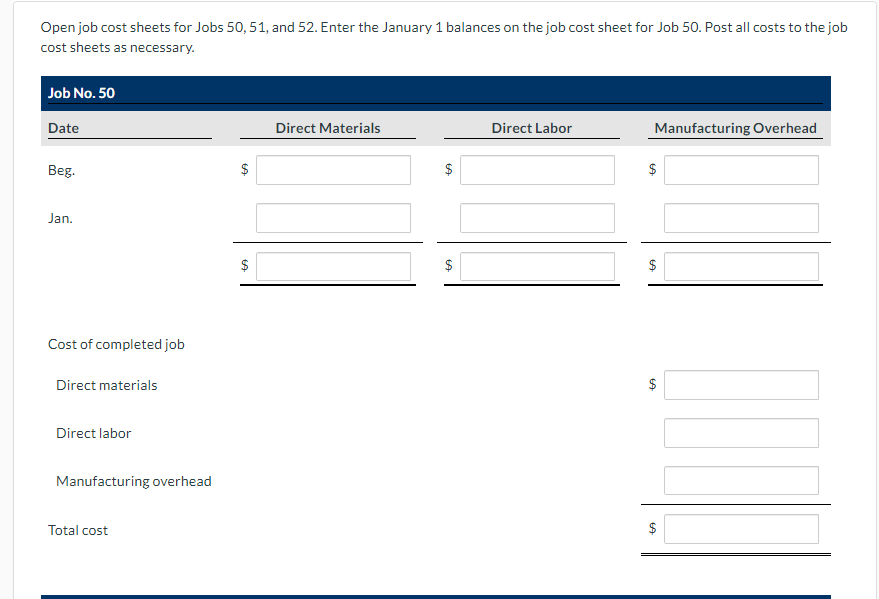 Solved Carla Vista Company uses a job order cost system | Chegg.com
