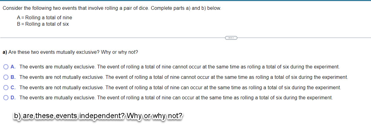 Solved Consider the following two events that involve | Chegg.com