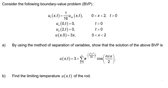 Solved Consider the following boundary-value problem (BVP): | Chegg.com
