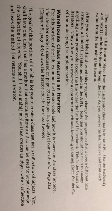 Solved Write A Program That Uses The Iterator With An Array