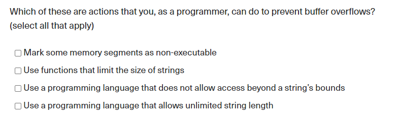 Solved The answer combination of "Mark some memory segments | Chegg.com
