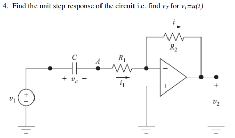 Solved 4. Find the unit step response of the circuit i.e. | Chegg.com