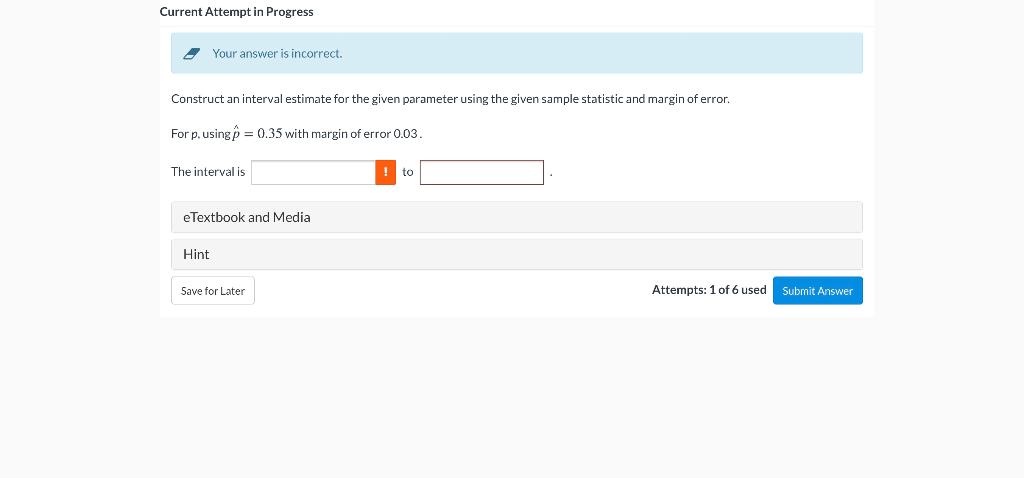 Solved Current Attempt in Progress Your answer is incorrect. | Chegg.com