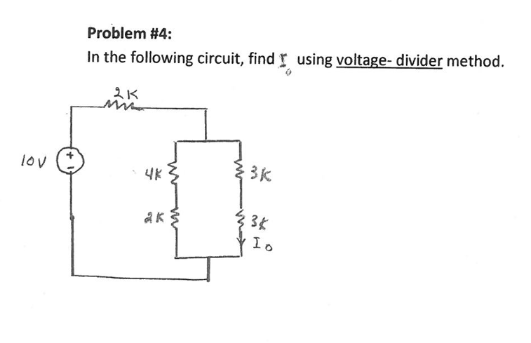 Solved Problem #4: In the following circuit, find I using | Chegg.com