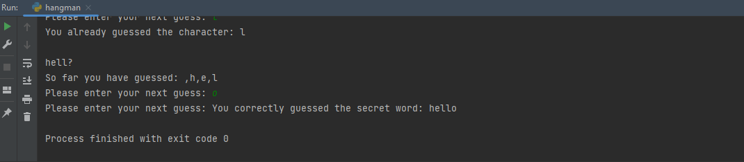 Solved Here is my code (In Python): class Hangman: def | Chegg.com