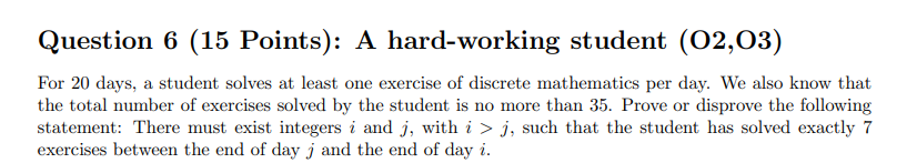 Solved Question 6 (15 Points): A hard-working student | Chegg.com