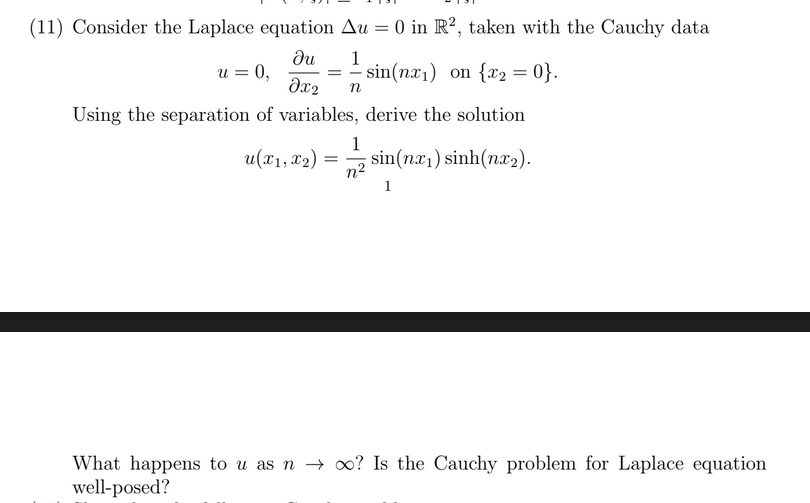 Solved 1) Consider the Laplace equation Δu=0 in R2, taken | Chegg.com
