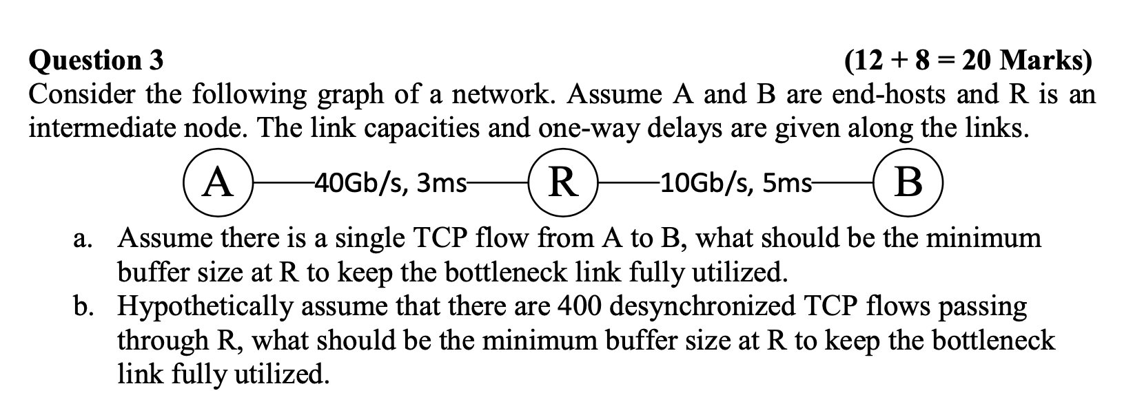 Solved Question 3 (12+8= 20 Marks) Consider the following | Chegg.com