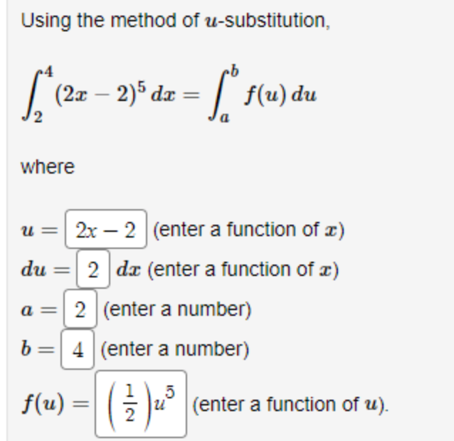 Solved Using the method of u-substitution, | Chegg.com