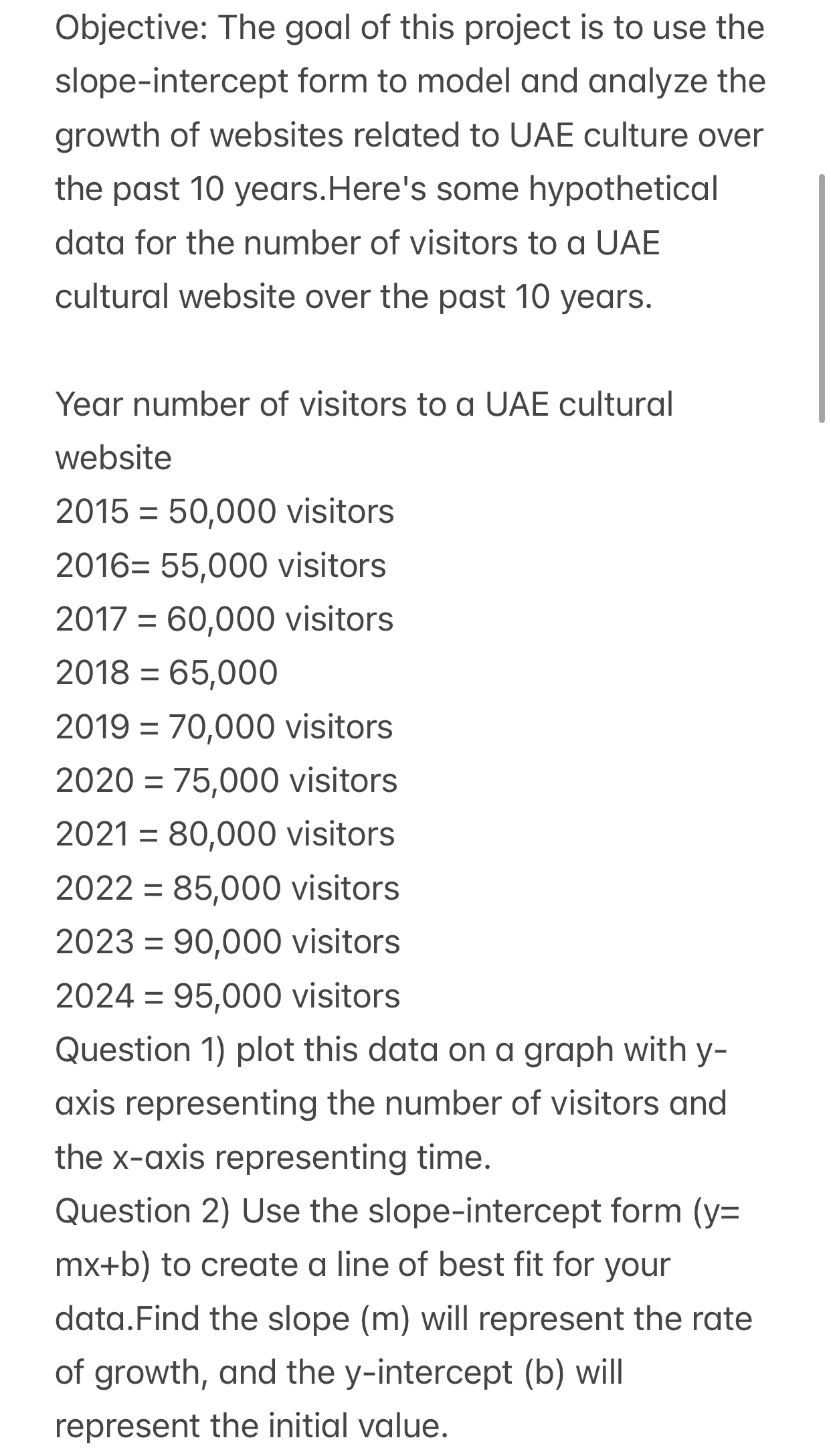 Solved Objective: The goal of this project is to use | Chegg.com