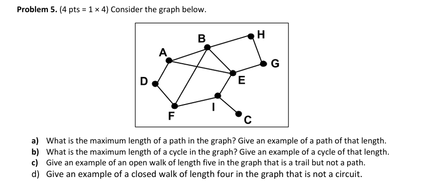Solved Problem 5. \( (4 \) ﻿pts \( =1 \times 4) \) ﻿Consider | Chegg.com
