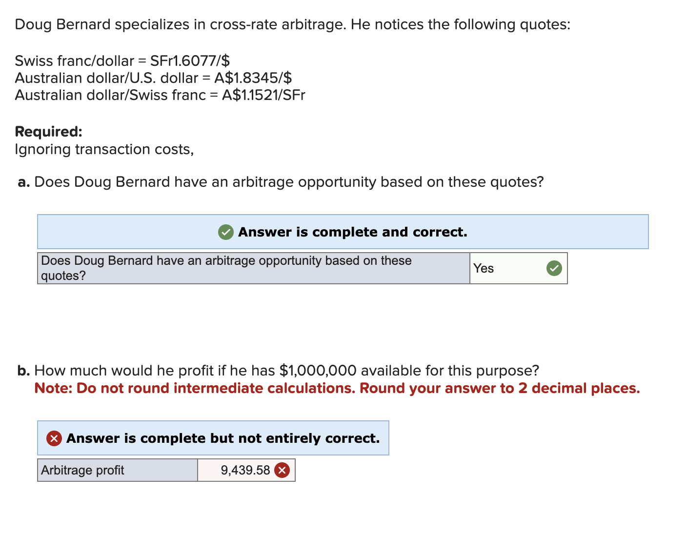 Solved Doug Bernard specializes in cross-rate arbitrage. He | Chegg.com