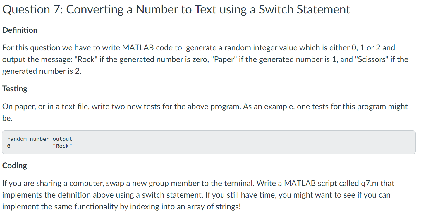 Solved Question 7: Converting a Number to Text using a | Chegg.com