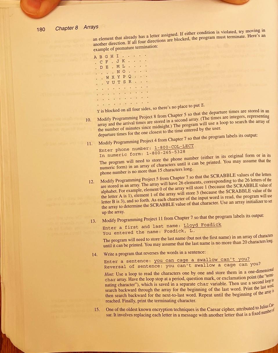 Solved Caesar cipher problem – Chapter 8 exercise, page | Chegg.com