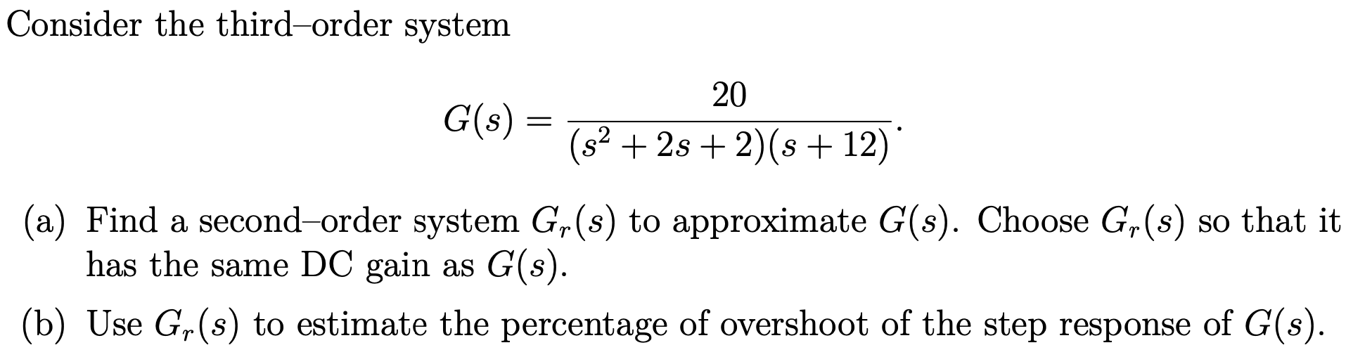 Solved Consider the third-order system | Chegg.com