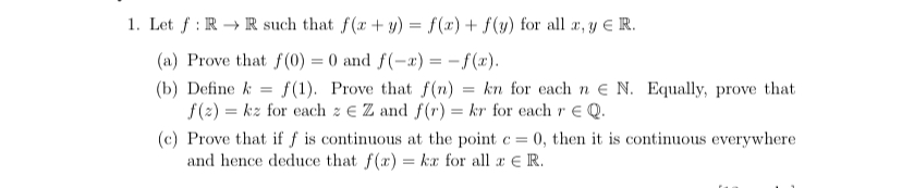 Solved Let F R→r such That F X Y F X F Y for All
