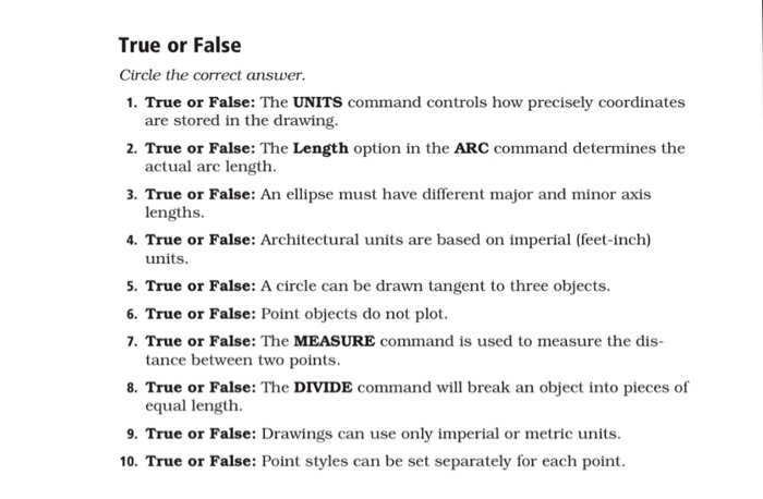 Solved True or False Circle the correct answer. 1. True or | Chegg.com