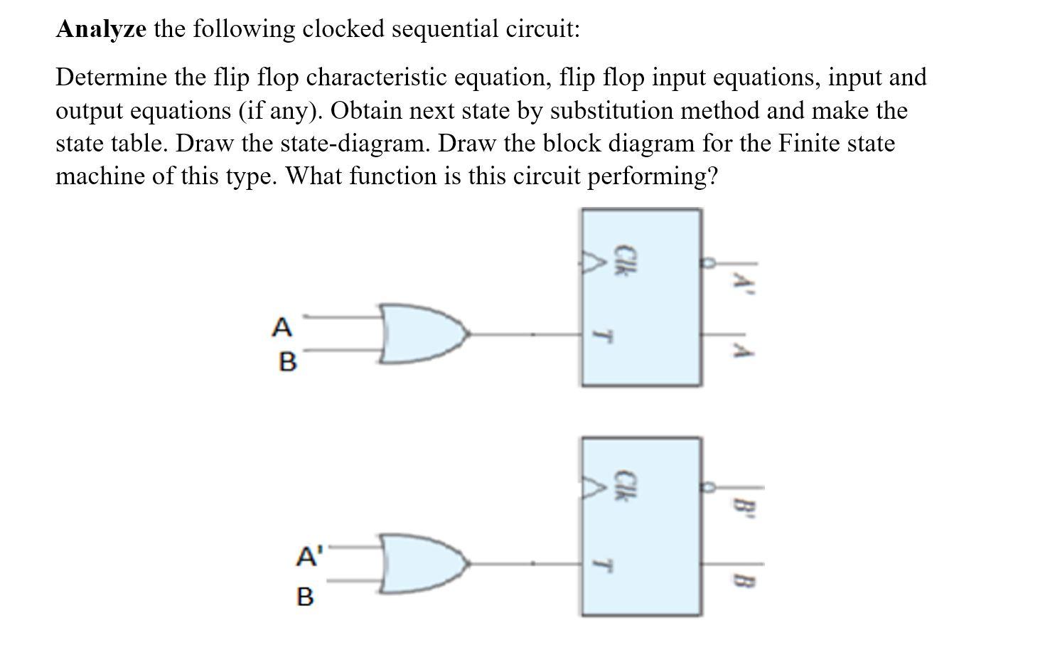 Solved Analyze the following clocked sequential circuit: | Chegg.com