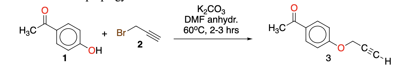 Solved K2CO3 DMF anhydr. 60°C, 2-3 hrs H3C Br + H2C 2 ОН | Chegg.com
