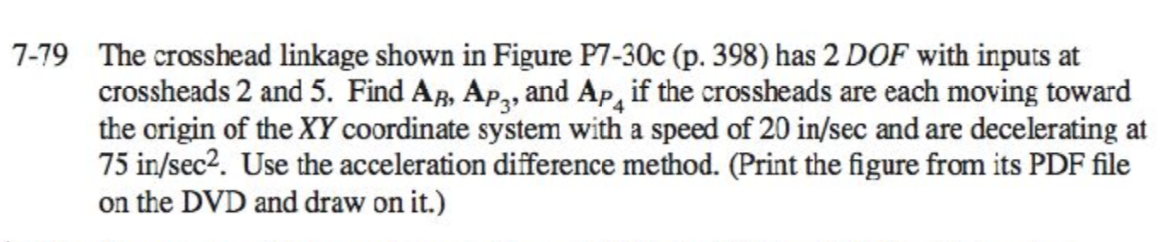 (c) Dual crosshead mechanism19 The crosshead linkage | Chegg.com
