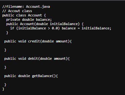 Solved Copy the Account class into your working directory. | Chegg.com