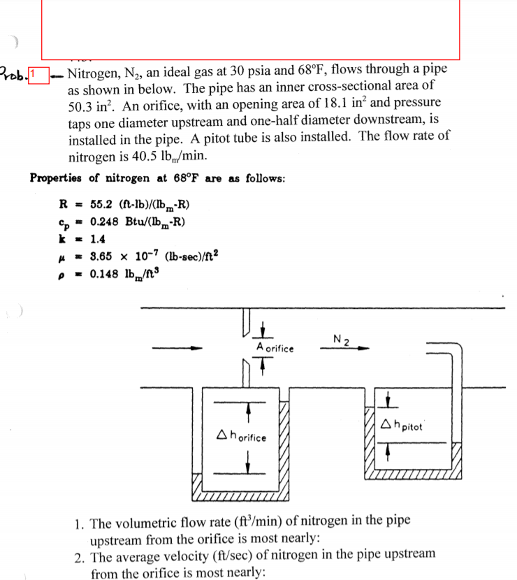 Solved Prob. 1 - Nitrogen, N2, an ideal gas at 30 psia and | Chegg.com