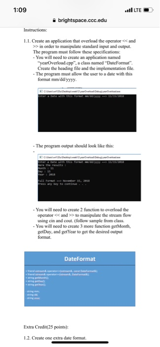 Solved C++ basic programming create a basic class (.h, .cpp, | Chegg.com