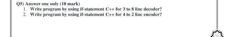 Solved Q5) Answer one only (10 mark) 1. Write program by | Chegg.com