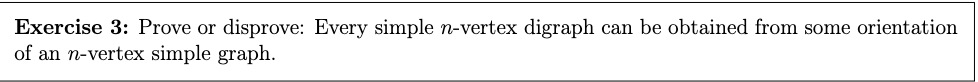 Solved Exercise 3: Prove or disprove: Every simple n-vertex | Chegg.com