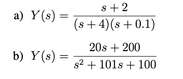 Solved Given the transfer functions below, sketch the | Chegg.com