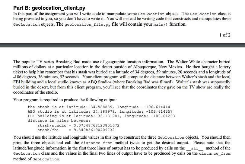 Solved Part B: geolocation_client.py In this part of the | Chegg.com