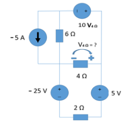 Solved Calculate the voltage V4 Ω by nodal analysis. | Chegg.com