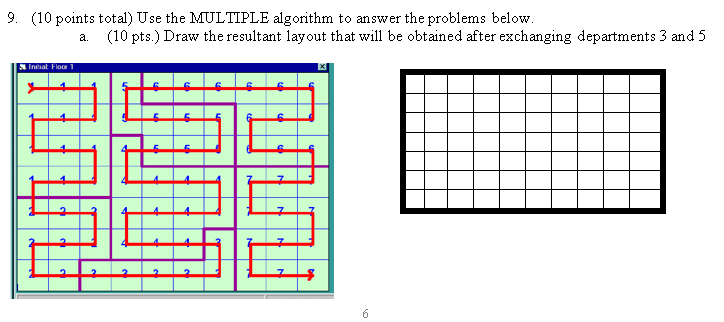 9. (10 points total) Use the MULTIPLE algorithm to | Chegg.com
