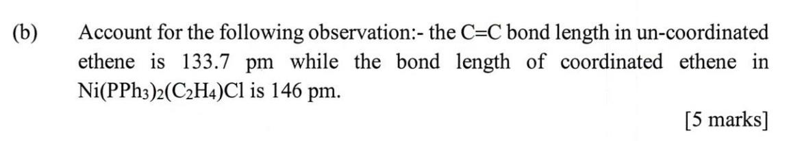 Solved Account for the following observation:- the C=C bond | Chegg.com