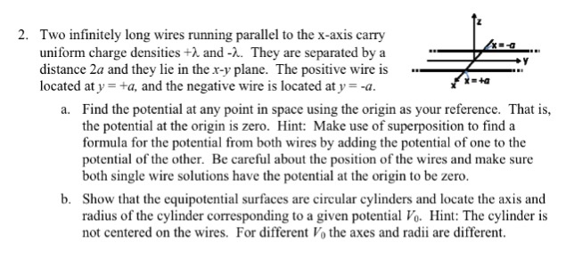 Solved 2. Two infinitely long wires running parallel to the | Chegg.com Solved 2. Two infinitely long wires running parallel to the | Chegg.com