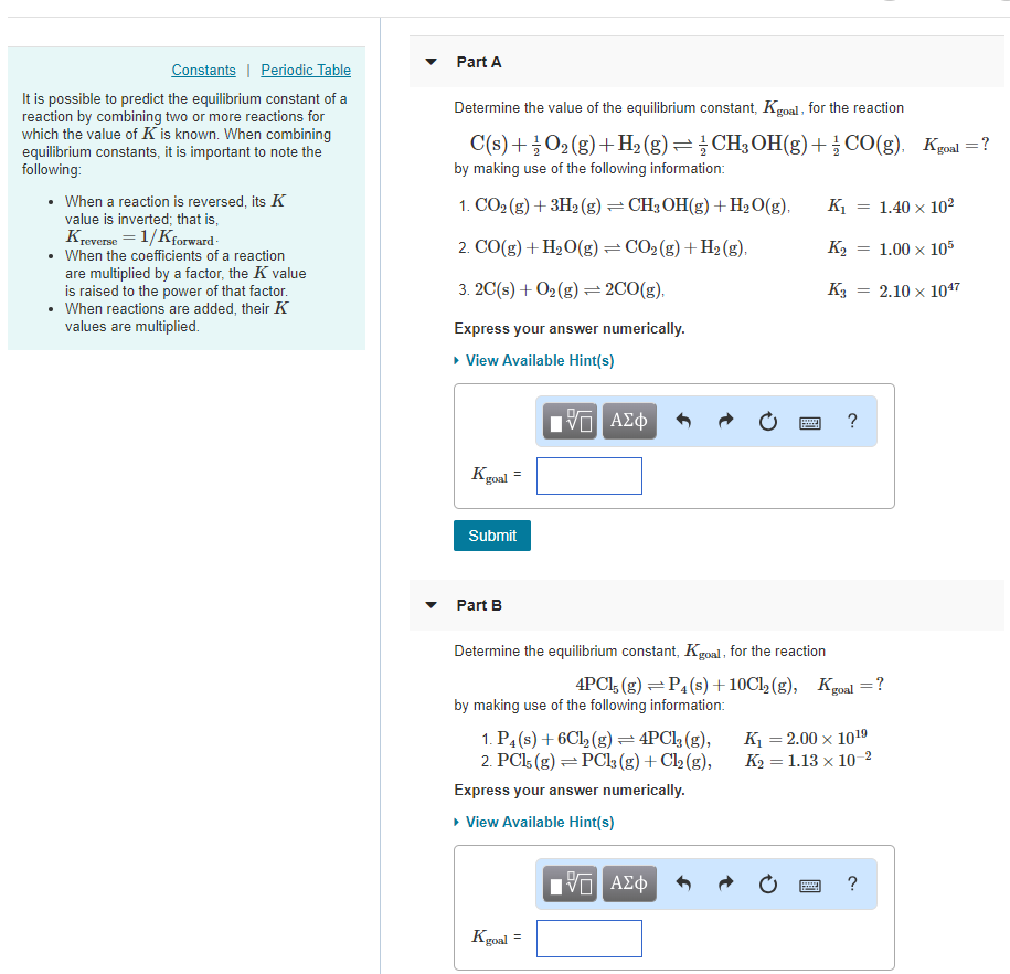 Solved Part A Constants| Periodic Table It is possible to | Chegg.com