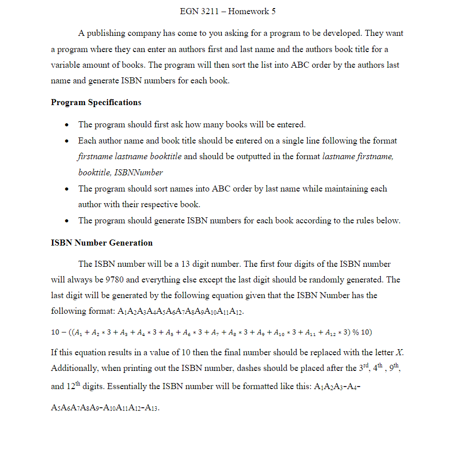 Solved Egn 3211 Homework 5 A Publishing Company Has Come 