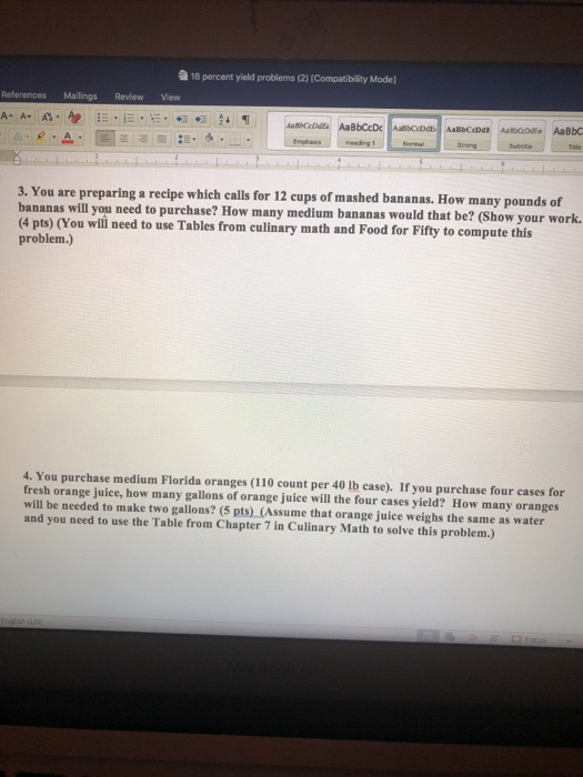 Solved A 18 Percent Yield Problems 2 Compatibility Mode Chegg