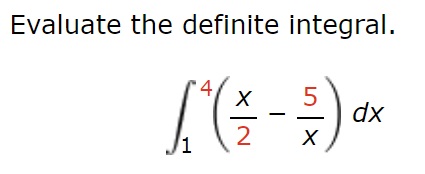 Solved Evaluate the definite integral.∫14(x2-5x)dx | Chegg.com