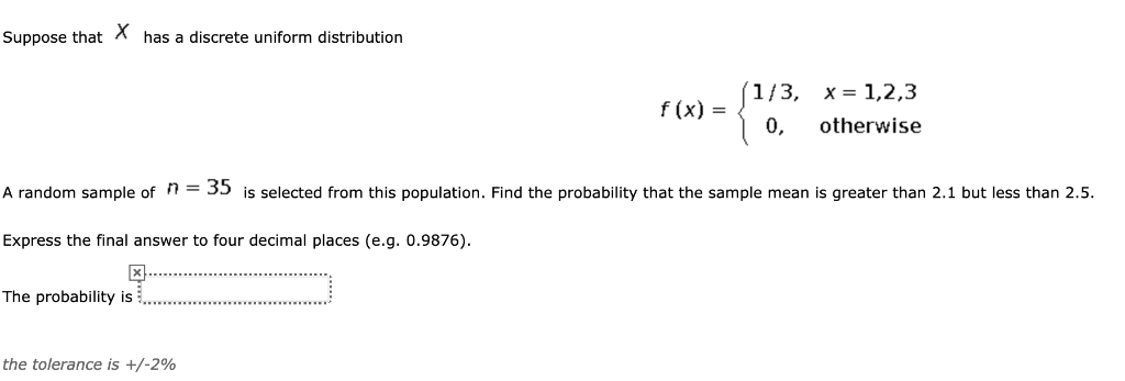 Solved Suppose that X has a discrete uniform distribution | Chegg.com