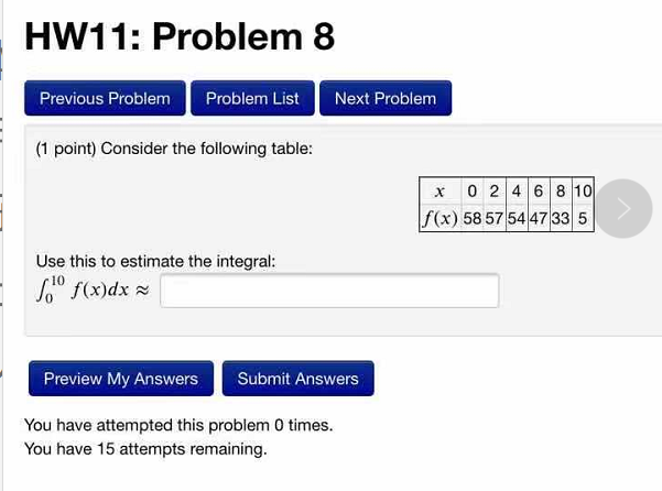 Solved HW11: Problem 8 Previous Problem Problem List Next | Chegg.com Solved HW11: Problem 8 Previous Problem Problem List Next | Chegg.com