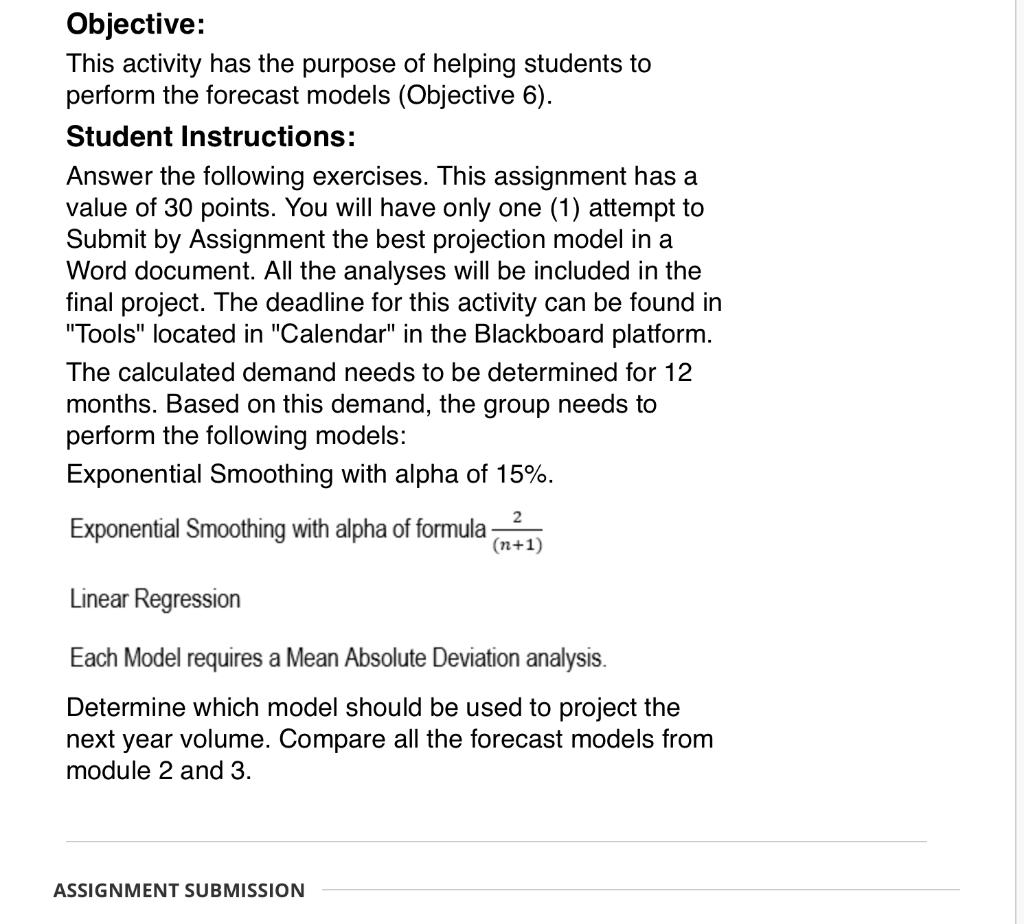 Solved Objective: This activity has the purpose of helping | Chegg.com