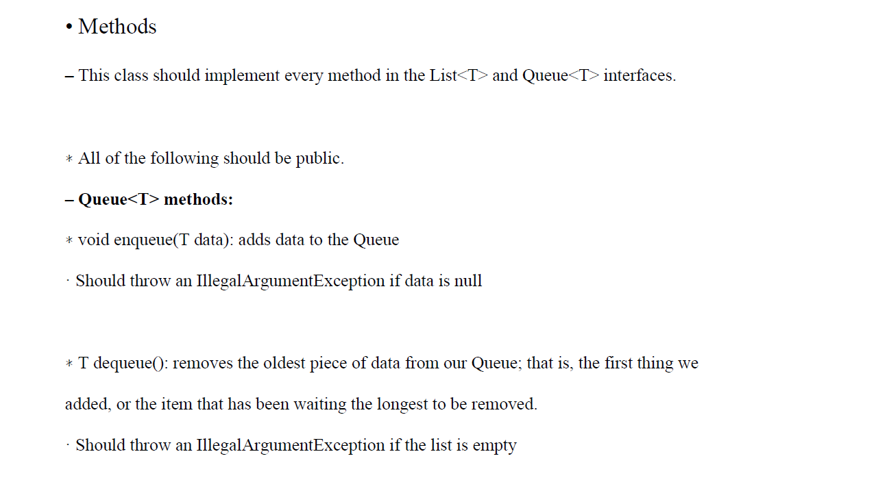 Solved Directions Node.java, List.java, and Queue.java are | Chegg.com
