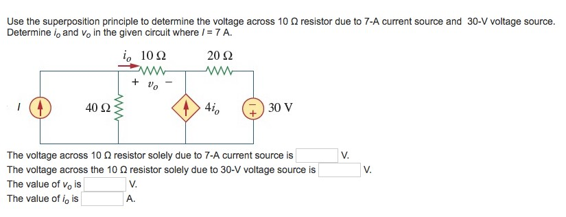 Solved Use the superposition principle to determine the | Chegg.com