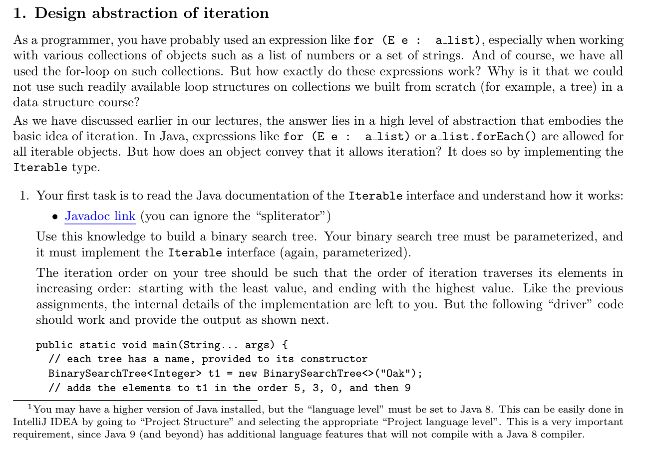 Solved 1. Design abstraction of iteration As a programmer, | Chegg.com