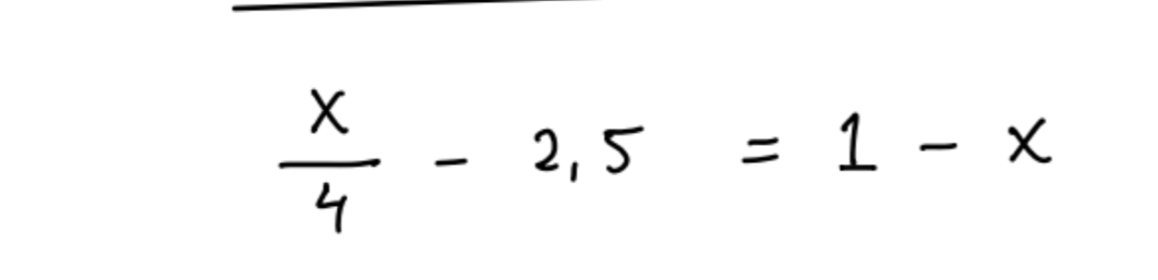 Solved 4x−2,5=1−x | Chegg.com