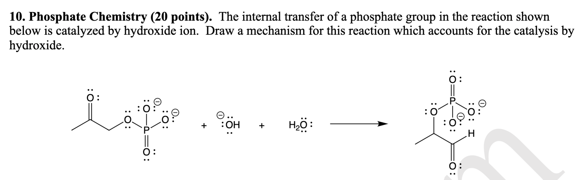 Solved 10. Phosphate Chemistry (20 points). The internal | Chegg.com