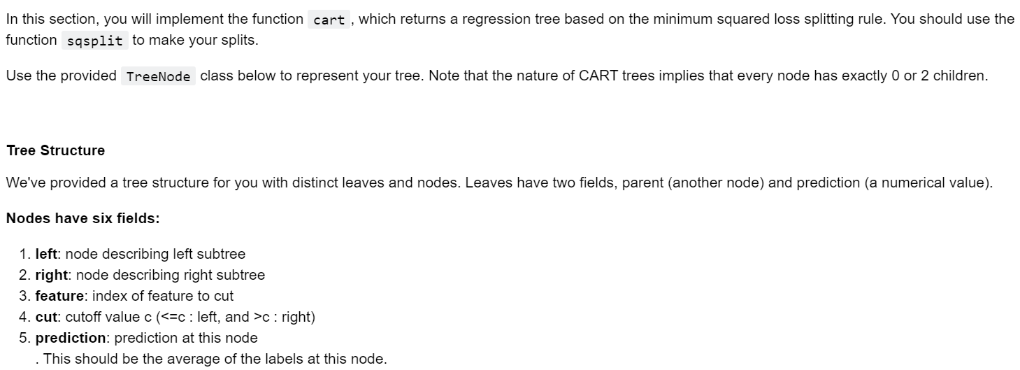 In this section, you will implement the function cart | Chegg.com